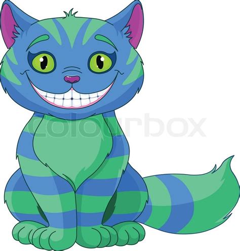 Illustration Of Smiling Cheshire Cat Stock Vector Colourbox