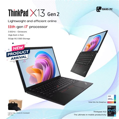 Lenovo Thinkpad X13 Gen 2 [refurbished] Laptop I7 11th Gen Processor Windows And Office Apps