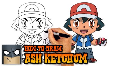 How To Draw Ash Ketchum Pokemon Youtube