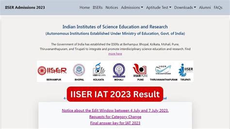 Iiser Iat 2023 Result Announced Get Direct Link Here Education News Jagran Josh