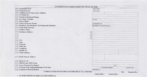 MyIncomeTax Blog Spot Computation Of Total Income