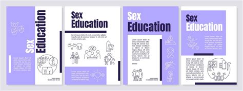Premium Vector Sex Education Explanation Purple Brochure Template