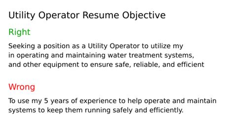 Top 18 Utility Operator Resume Objective Examples