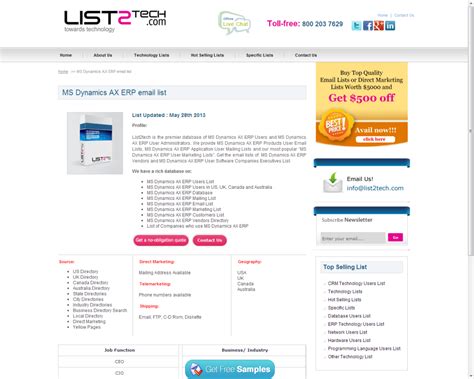 Ms Dynamics Ax Erp User List List2techtechnologyuserslist