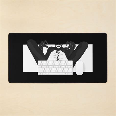 Desk Mat Sexy Girl In Catsuit Showing Her Feet Dirty Illustration Large Gaming Mouse Pad 35x16
