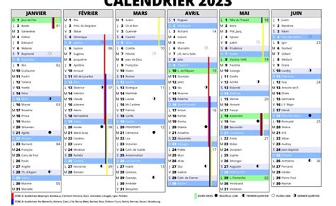 Calendrier 2023