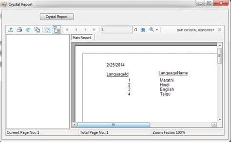 Crystal Reports Without Database In C