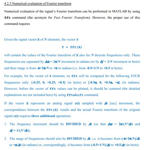 423 Numerical Evaluation Of Fourier Transform