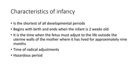 Human Growth And Development Infancy Pptx