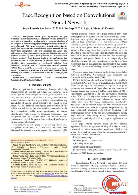 pdf face recognition based on convolutional neural network