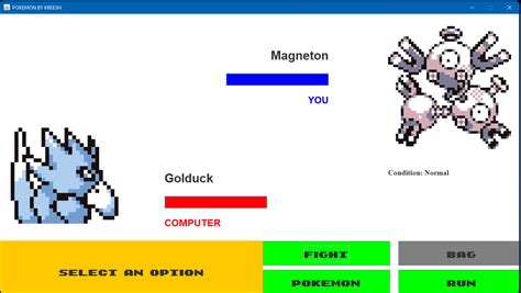 Github Kreeshruparelia Pokemon This Program Allows You To Go Head To Head Against A Computer