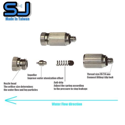 High Performance Water Misting Nozzle Dust Suppression Disinfection