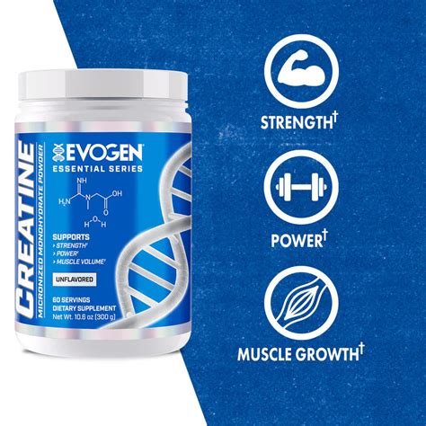 Creatine Monohydrate Evogen Supplement Nutrition Monsters