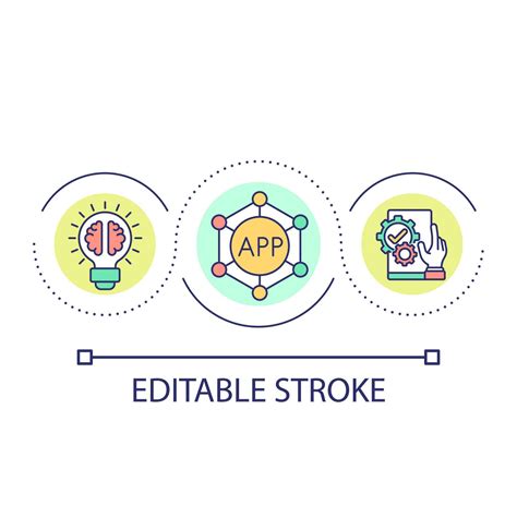 App Development Loop Concept Icon Software Adjustment Application Optimization Solve Problem