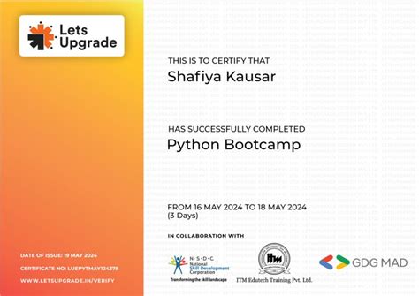 finished a 3 day python bootcamp shafiya kausar posted on the topic