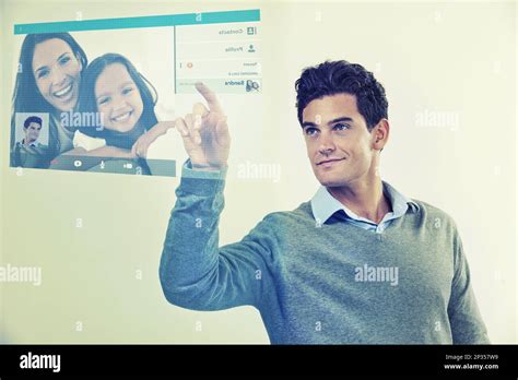 Future Man Or Hologram For Chat Connection Or Digital Discussion With