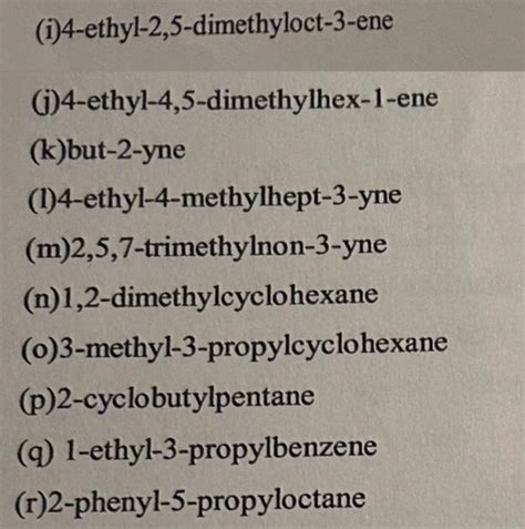 Solved I 4 Ethyl 2 5 Dimethyloct 3 Ene