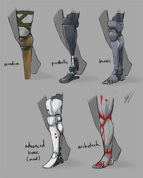 Design Reference For In Game Prosthetic Legs By 48jackal On Deviantart
