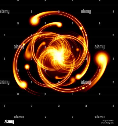 Image Of Color Atoms And Electrons Physics Concept Stock Photo Alamy