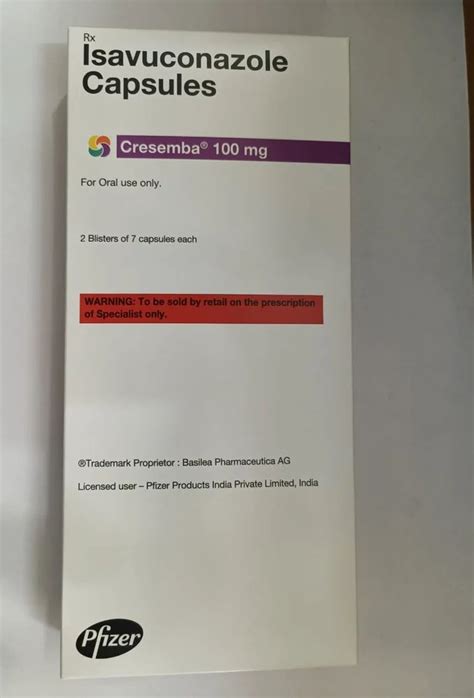 Cresemba 100mg At ₹ 21569 Cresemba In Ahmedabad Id 2854615993373