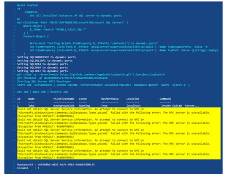 Invoke Sqlcmd Fails In The Appveyor Ci But Runs Ok On The Vm · Issue 3674 · Appveyorci · Github