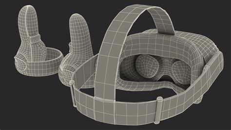 Oculus Quest 2 Standalone Vr Headset With Controllers 3d Model 69 3ds Blend C4d Fbx Max