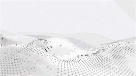 Abstract White Particle Background With Flowing Wave And Dot Premium Ai Generated Vector