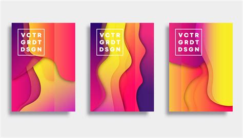 Set Of Colorful Gradient Cover Template Design 685053 Vector Art At Vecteezy