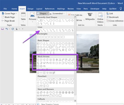 How To Draw Arrow In Microsoft Word