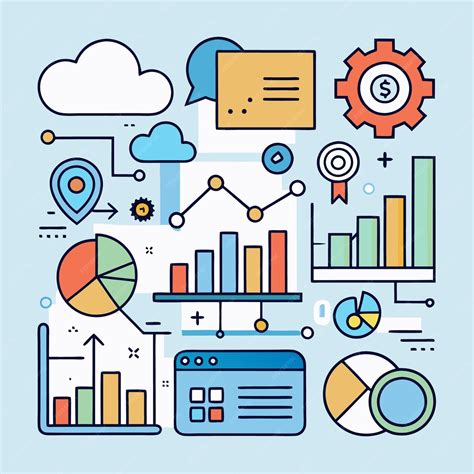 Data Analysis Charts Graphs And Online Tools Premium Ai Generated Vector