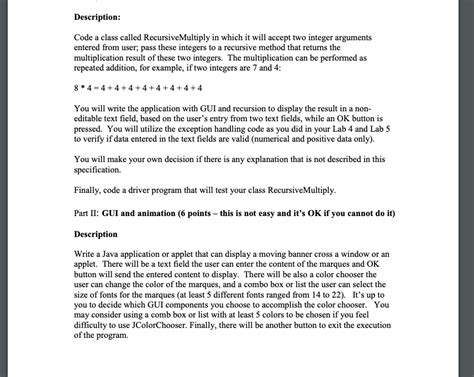 Solved Description Code A Class Called Recursive Multiply
