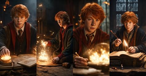 Lexica Ron Weasley Doing Magic Spells Hdr 4k Ultra Realistic