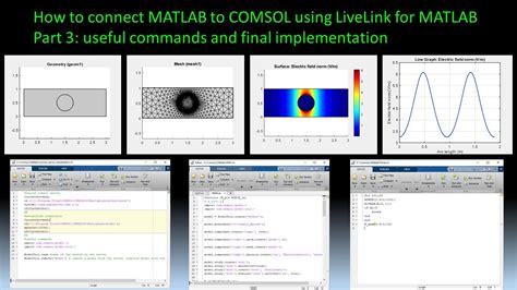 How To Connect Matlab To Comsol Part 3 Useful Commands And Final