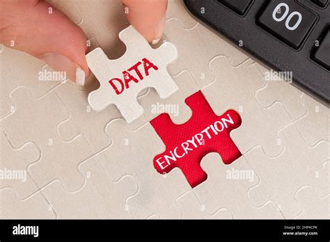 Text Sign Showing Data Encryption Business Idea Symmetrickey Algorithm For The Encrypting