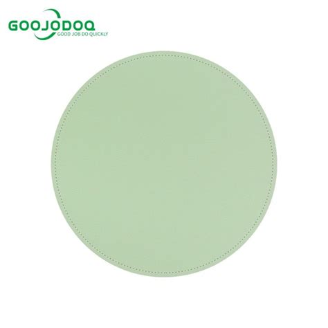 Goojodoq แผ่นรองเมาส์ ทรงกลม ด้านเดียว สีพื้น คอมพิวเตอร์ สํานักงาน เกม แผ่นรองโต๊ะ กันลื่น ระบบ
