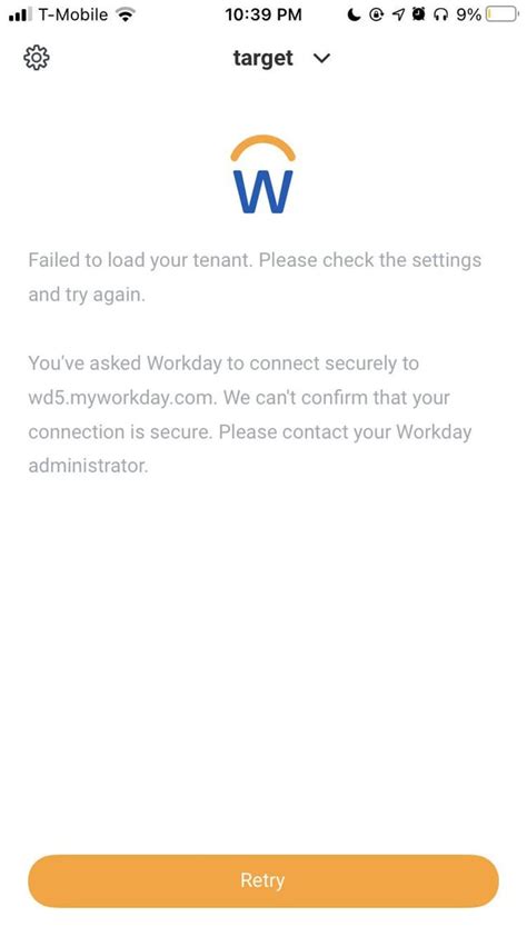 Anyone Elses Workday App Not Loading On Ios R Target