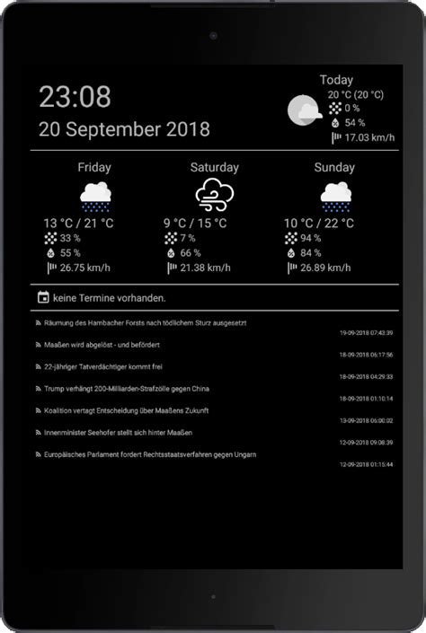 Github Open Sourced Mirrordisplay Android App To Display Daily Information For Smart Mirror