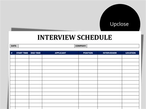 Interview Schedule Template Editable Word Form Hr Template Human Resource Document Employee