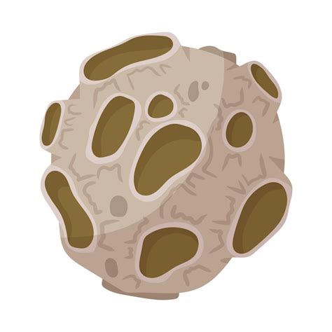 Premium Vector Asteroid With Craters Space Object Planet Meteorite Moon Exploration Of Open