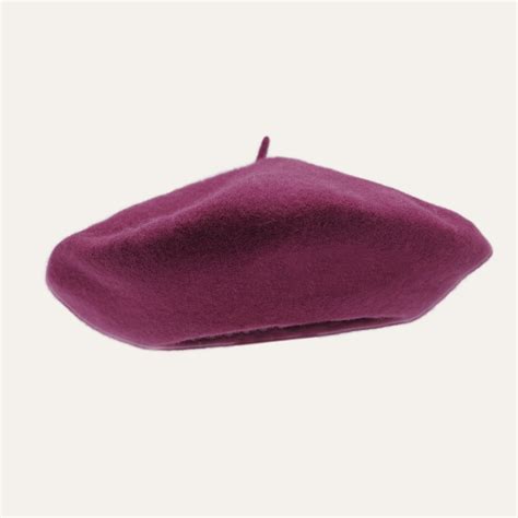 Raspberry Beret Australian Wool Beret Hat In Classic French Etsy