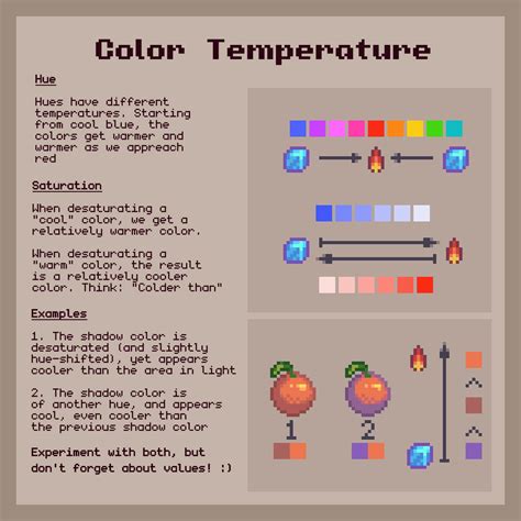 Color Temperature Chart For Pixel Art