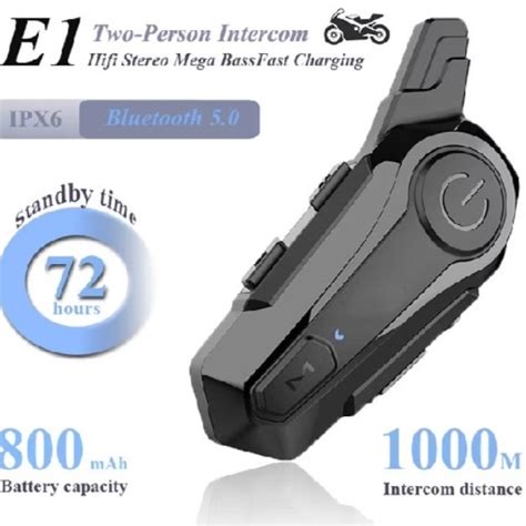 Jual Intercom E1 Bluetooth Helmet Headset Shopee Indonesia
