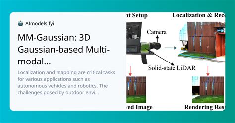 mm gaussian 3d gaussian based multi modal fusion for localization and reconstruction in