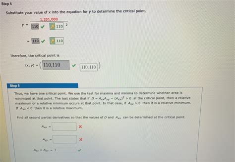 Solved Step Substitute Your Value Of X Into The Equation Chegg Com