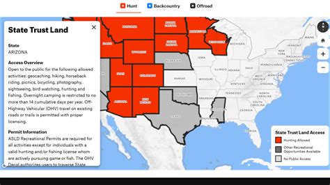 State Trust Land History Regulations Allowed Activities Onx Maps