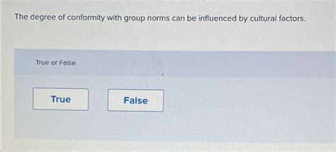 Solved The Degree Of Conformity With Group Norms Can Be