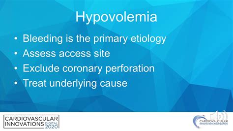 Hypotension In The Cath Lab Algorithm Evan Shlofmitz Md Youtube