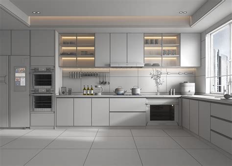 3d Kitchen Unit With Utensils1 Model Turbosquid 2148402