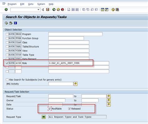 SE03 Objects In Transports Sap Security Pages