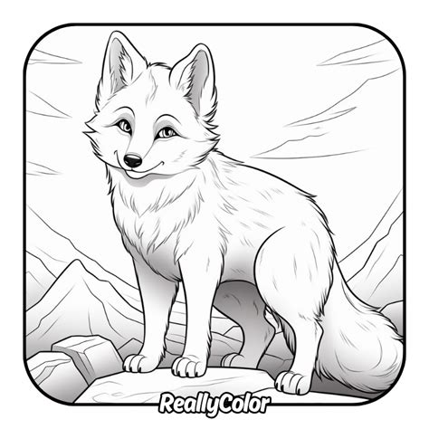 Free Printable Arctic Fox Coloring Pages